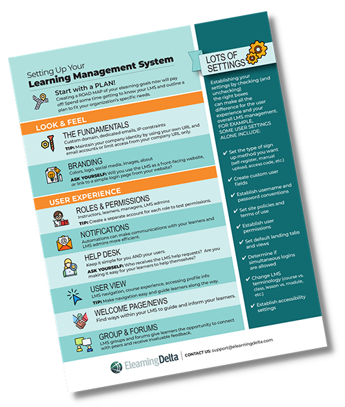 Lms Setup Plan Elearning Delta